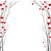 Valentine's Day Hearts Frame Clipart: Watercolor Style (digital ...