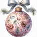 Christmas Tree Baubles Clipart, 11 JPG, Watercolor Clipart, Card Making ...