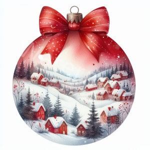 Christmas Ornament Bauble Clipart, 12 JPG, Digital Download, Christmas ...