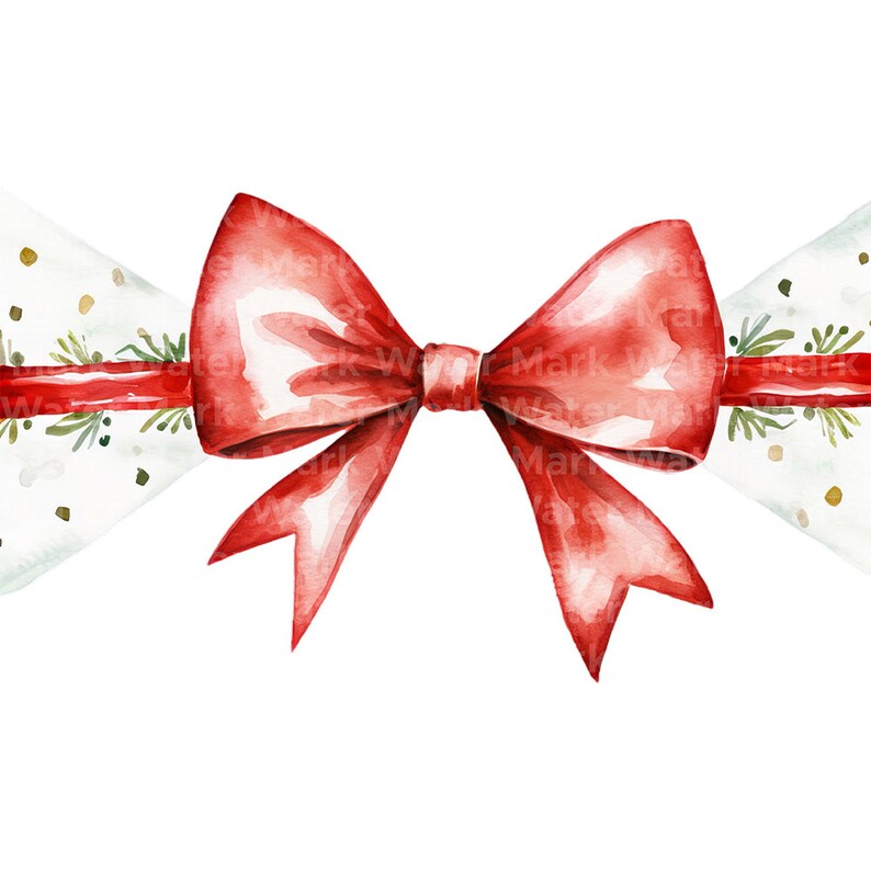 Watercolor Christmas Borders Clipart: Holiday Garlands (digital ...