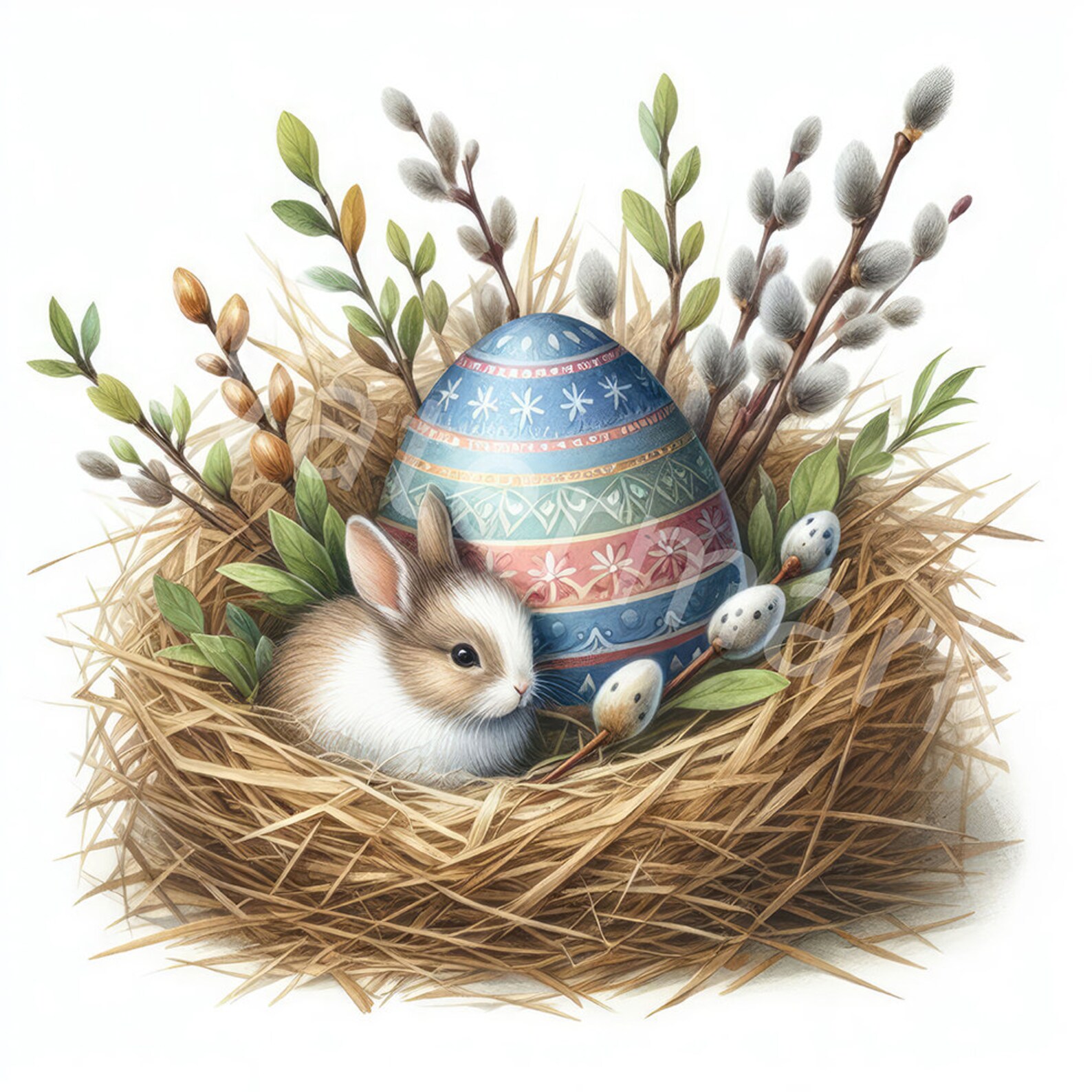 Easter Bunny Chick Clipart, 12 JPG, Digital Download, Scrapbooks, Junk ...