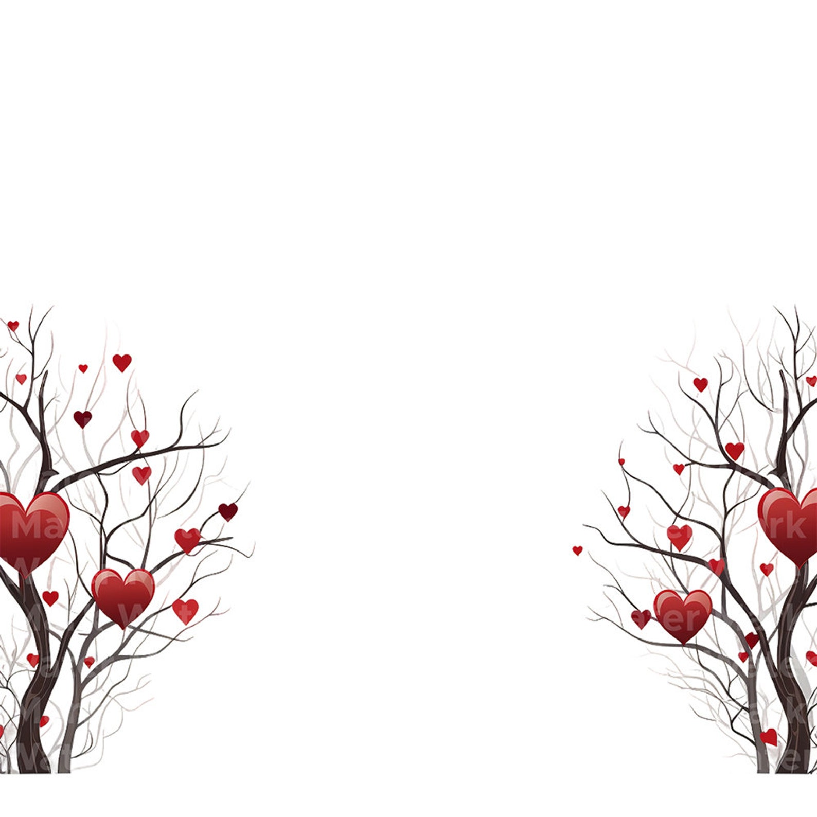 Valentine's Day Hearts Frame Clipart, 12 JPG, Digital Download, Digital ...