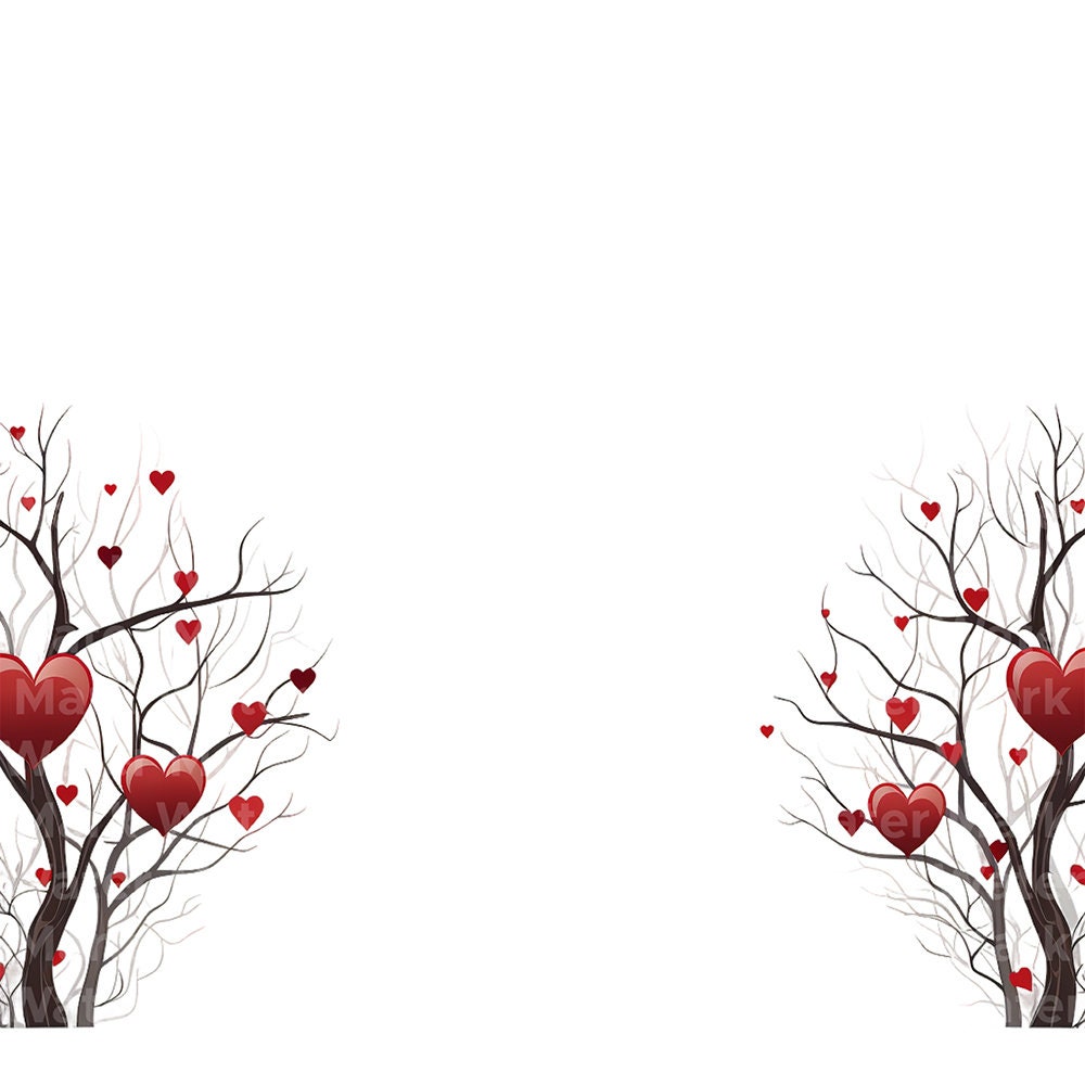 Valentine's Day Hearts Frame Clipart, 12 JPG, Digital Download, Digital ...