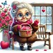 Valentine's Day Old Lady Clipart 12JPG Grandma in Love Valentine's Day ...