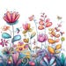 Whimsical Flower Clipart: Colorful Fantasy Floral Art (digital Download ...