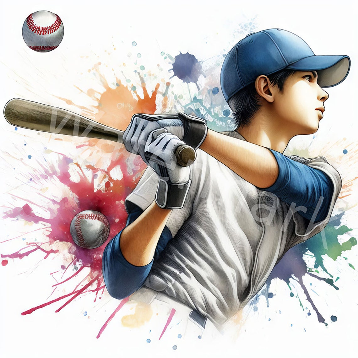 Watercolor Baseball Clipart: Sports Illustrations (digital Download) - Etsy