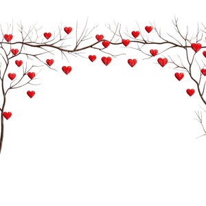 Valentine's Day Hearts Frame Clipart, 10 JPG, Digital Download, Digital ...