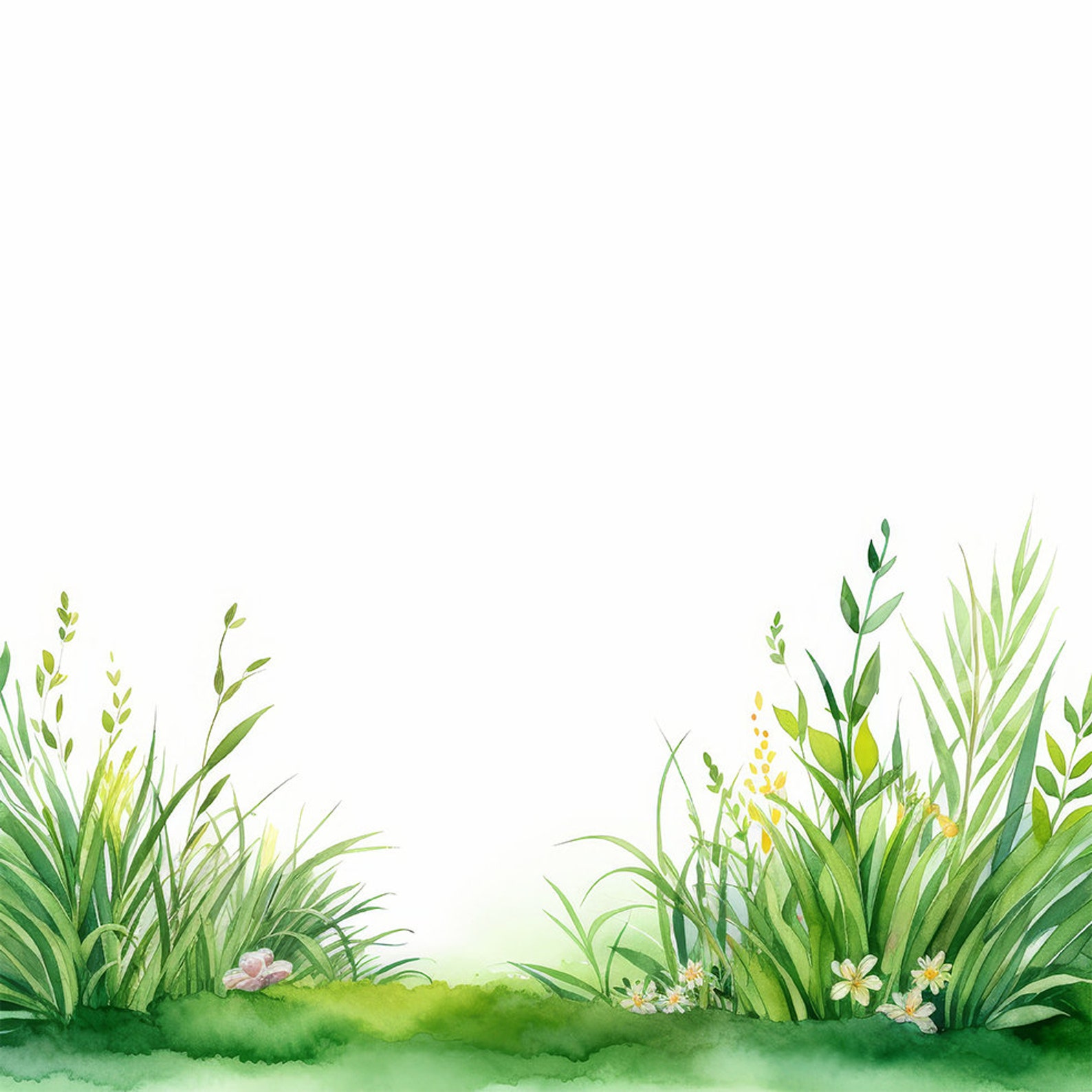 Border Grass Clipart, 12 JPG, Digital Download, Digital Paper Craft ...