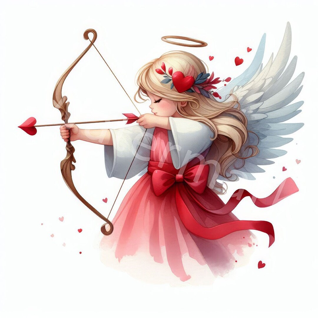 Valentines Day Cupid Clipart, 12 Jpg, Digital Download, Love Cupid ...