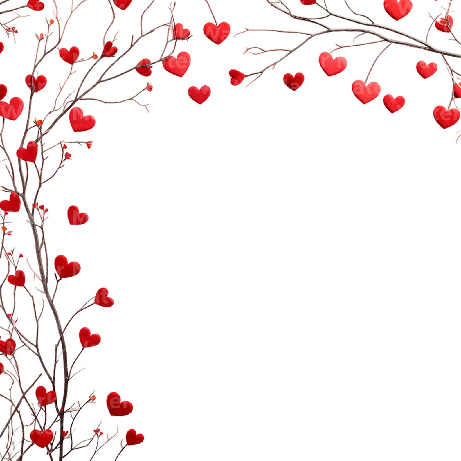 Valentine's Day Hearts Frame Clipart, 10 JPG, Digital Download, Digital ...