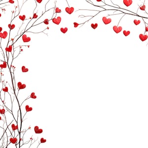 Valentine's Day Hearts Frame Clipart, 10 JPG, Digital Download, Digital ...