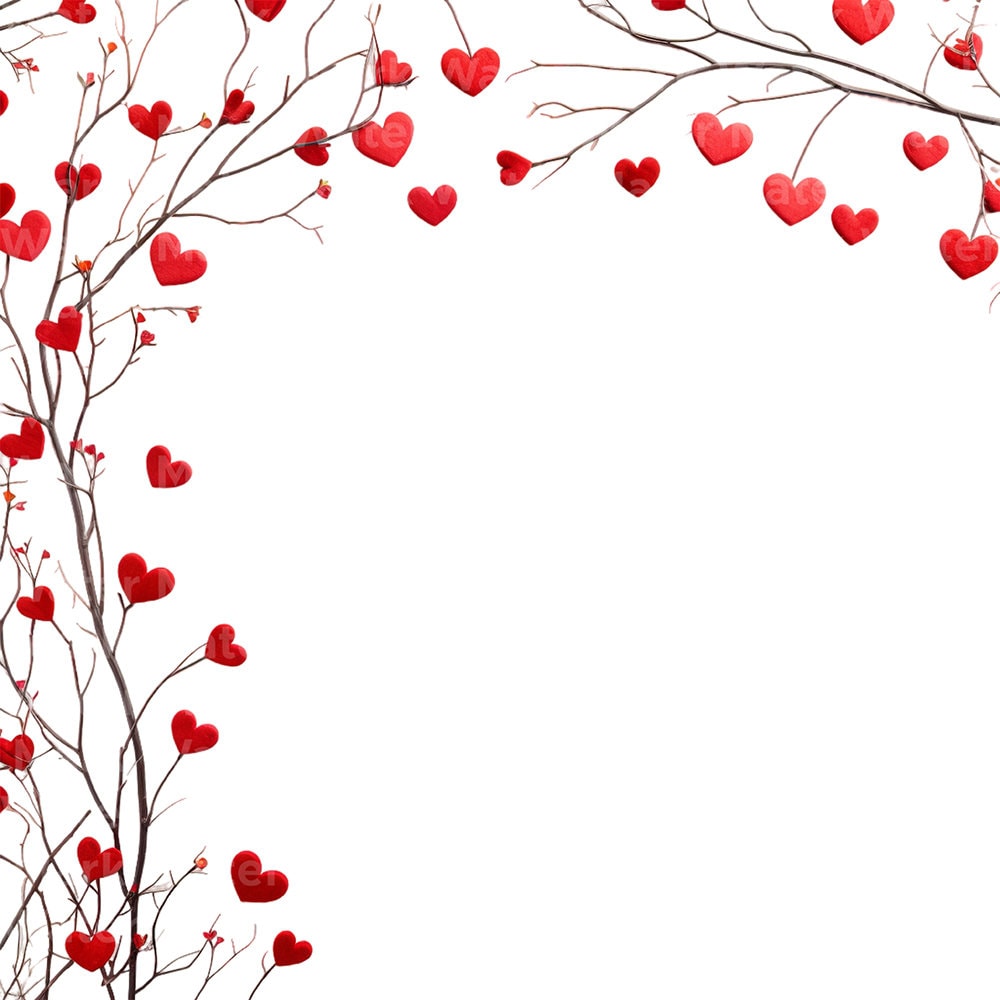 Valentine's Day Hearts Frame Clipart, 10 JPG, Digital Download, Digital ...