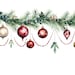 Watercolor Christmas Borders Clipart: Garland Designs (digital Download ...