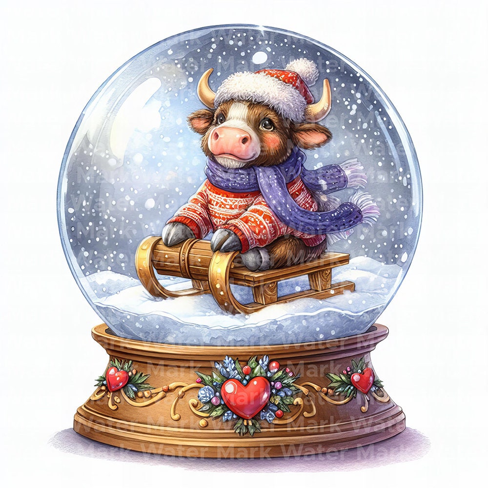 Christmas Snow Globe Clipart, 13 Jpg, Digital Download, Card Making ...