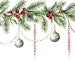 Watercolor Christmas Borders Clipart: Garland Designs (digital Download ...