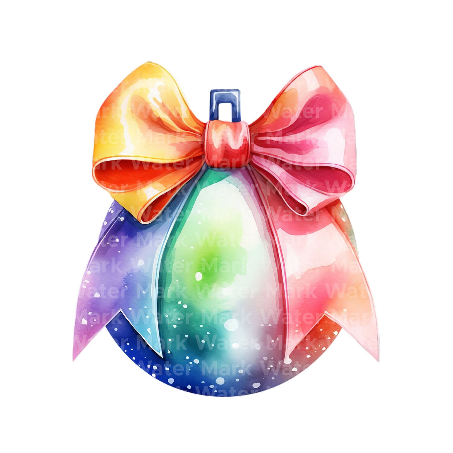 Christmas Tree Baubles Clipart, 10 JPG, Watercolor Clipart, Card Making ...