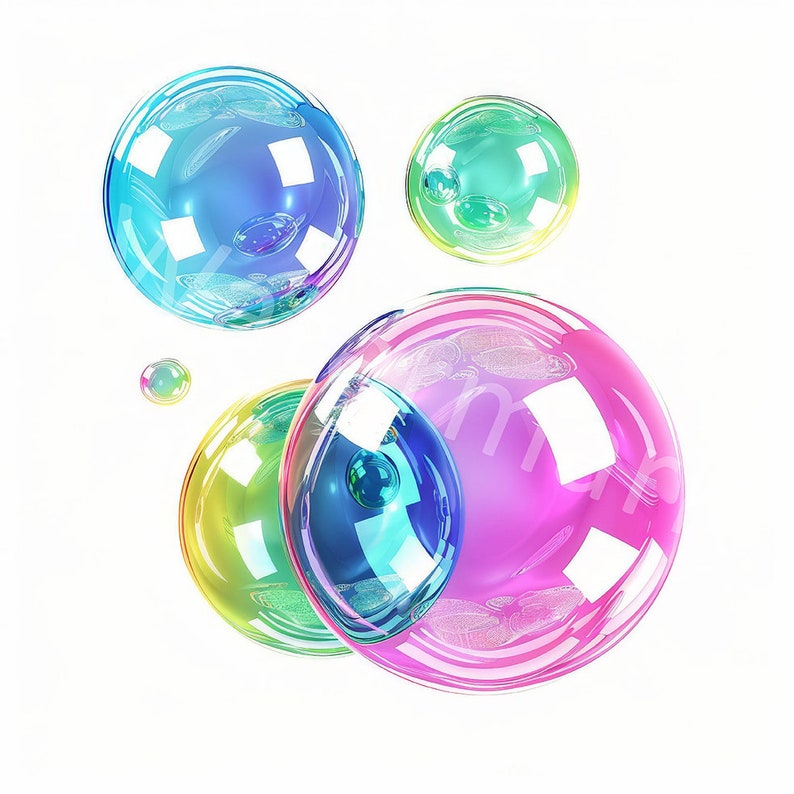 Watercolor Bubbles Clipart: Scrapbook & Planner Graphics (digital ...