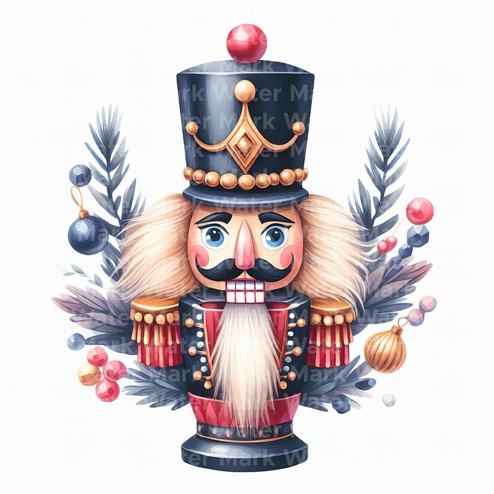 Christmas Nutcracker Clipart, 12 JPG, Digital Download, Watercolor ...