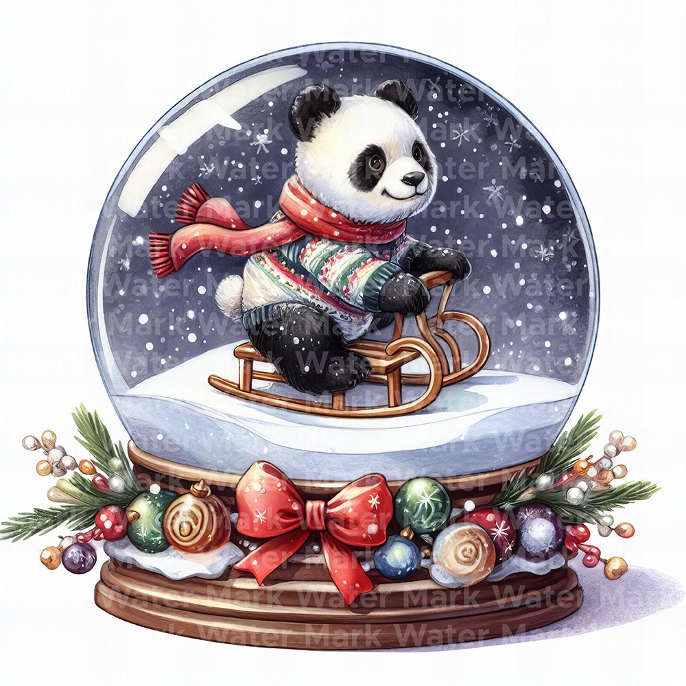 Christmas Snow Globe Clipart, 13 Jpg, Digital Download, Card Making ...