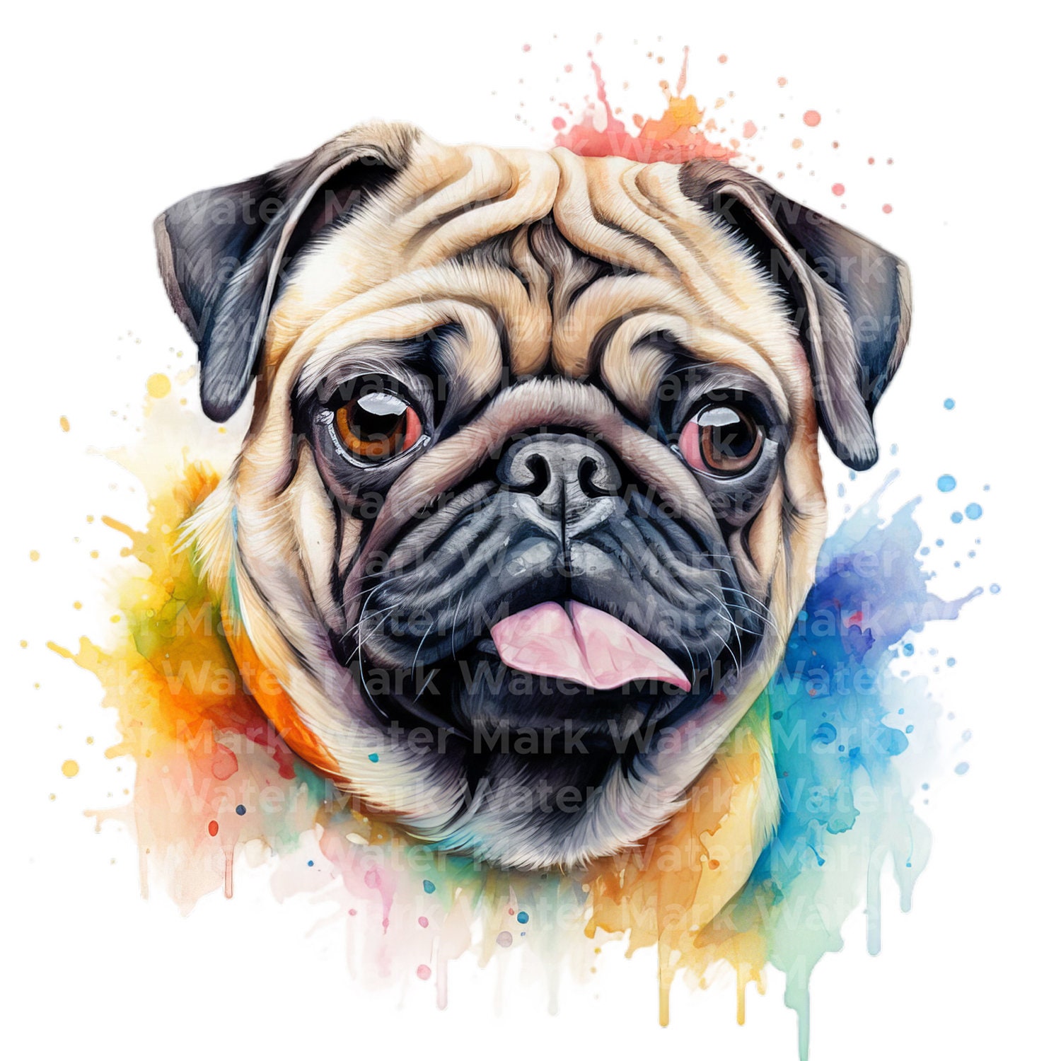 Watercolor Dog Clipart, 12 JPG Files, Invitations Clipart, Animal ...