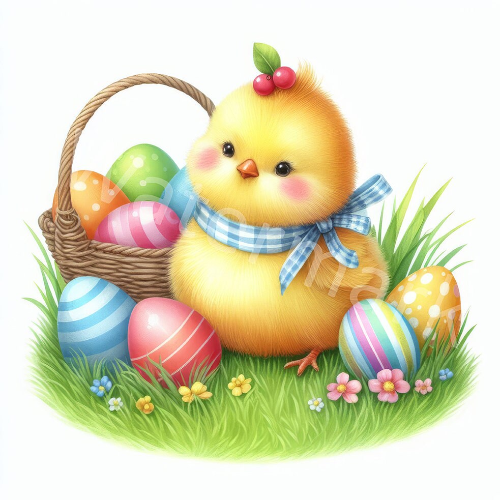 Easter Chicks Clipart, 11 Jpg, Digital Download, Scrapbooks, Junk ...