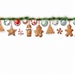 Christmas Borders Clipart: Gingerbread & Baubles Garlands (digital ...