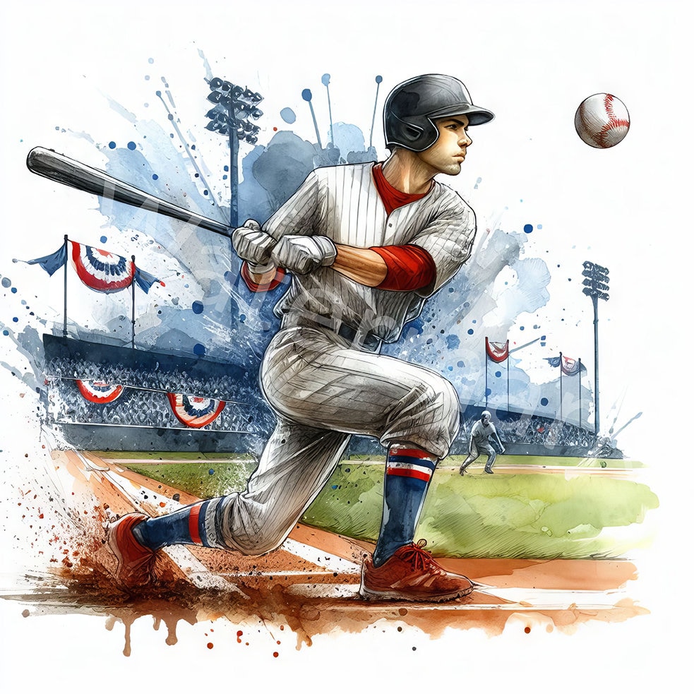 Watercolor Baseball Clipart: Sports Illustrations (digital Download) - Etsy
