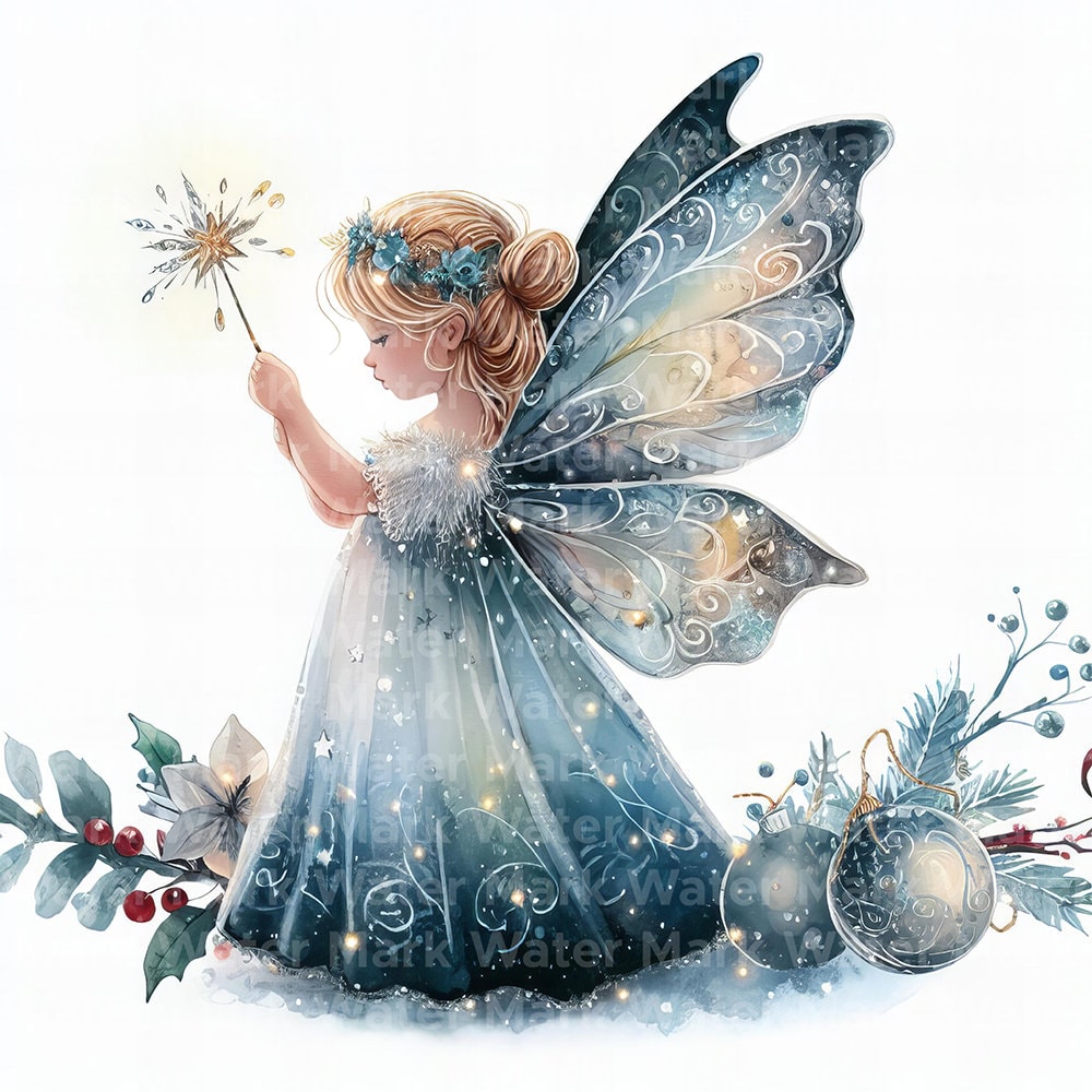 Christmas Fairy Clipart, 13 Jpg, Digital Download, Digital Paper Crafts ...