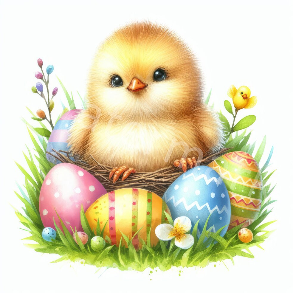 Easter Chicks Clipart, 11 Jpg, Digital Download, Scrapbooks, Junk ...