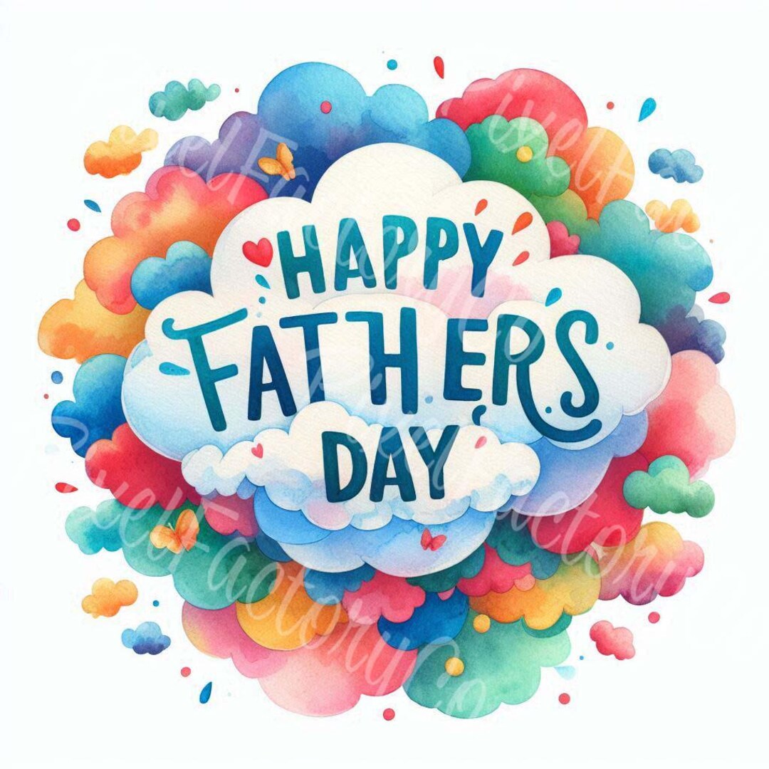 Fathers Day Digital Clipart Happy Fathers Day Printable Art Designs for ...