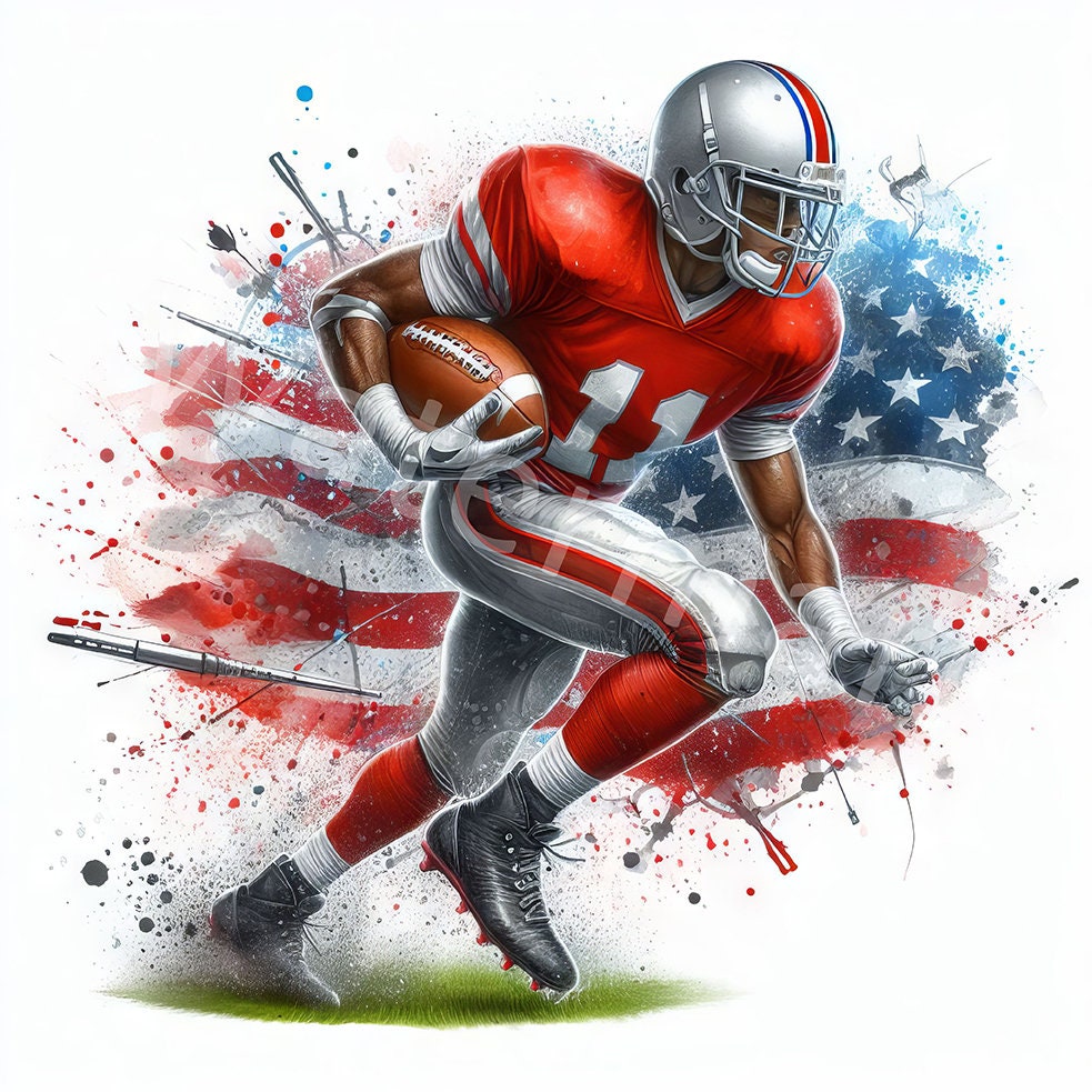 American Football Clipart, 12 Jpg, Digital Download, Sports Clipart ...