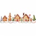 Christmas Borders Clipart: Watercolor Gingerbread House Garlands ...