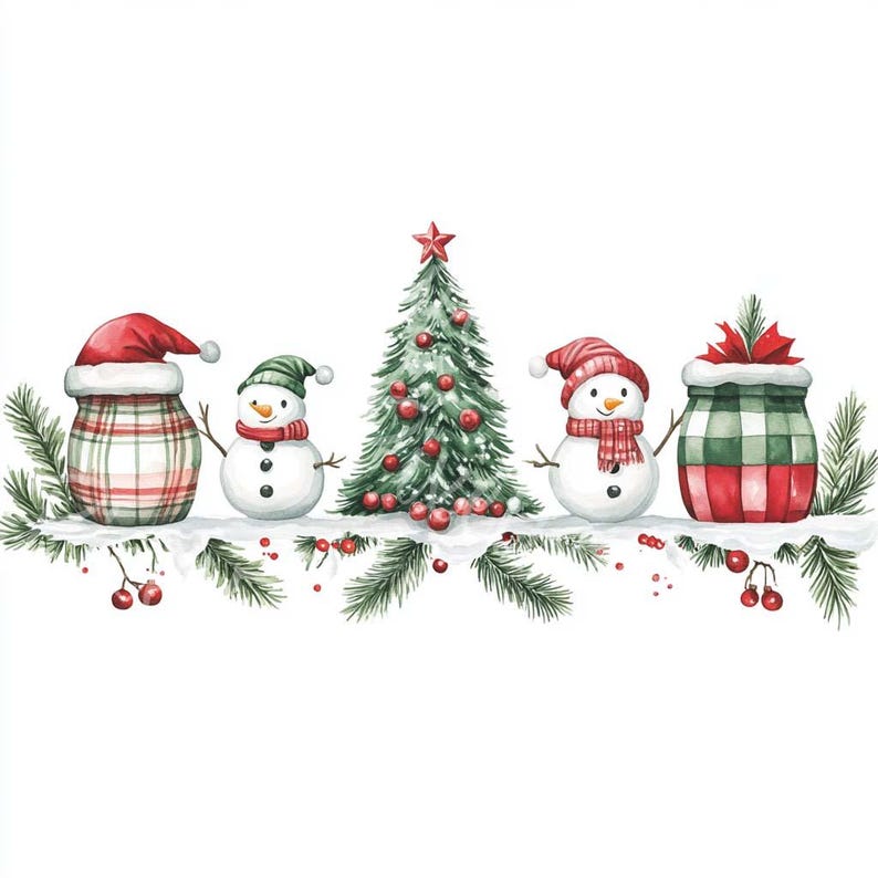 Christmas Border Clipart, Holiday Frame, Festive for Cards Scrapbooking ...