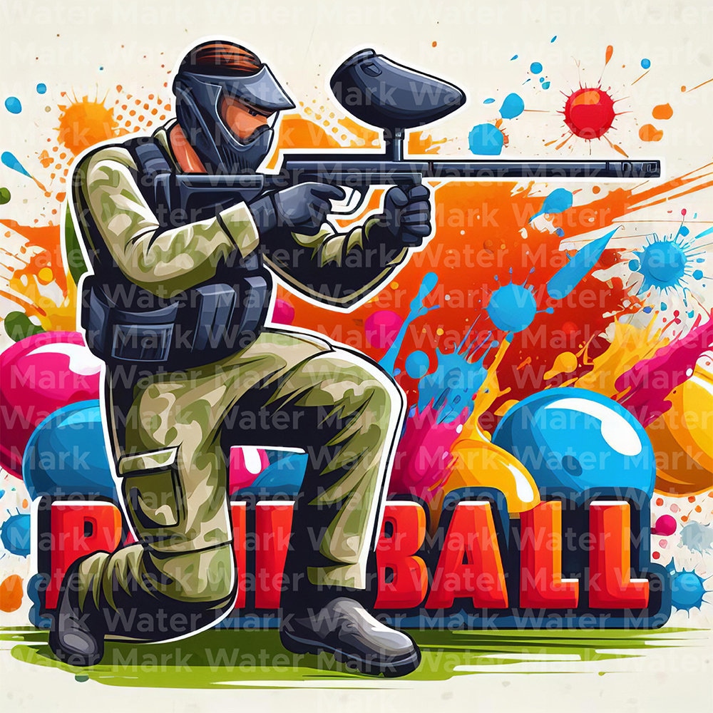 Paintball Clipart, 12 Jpg, Digital Download, Sports Clipart, Junk ...