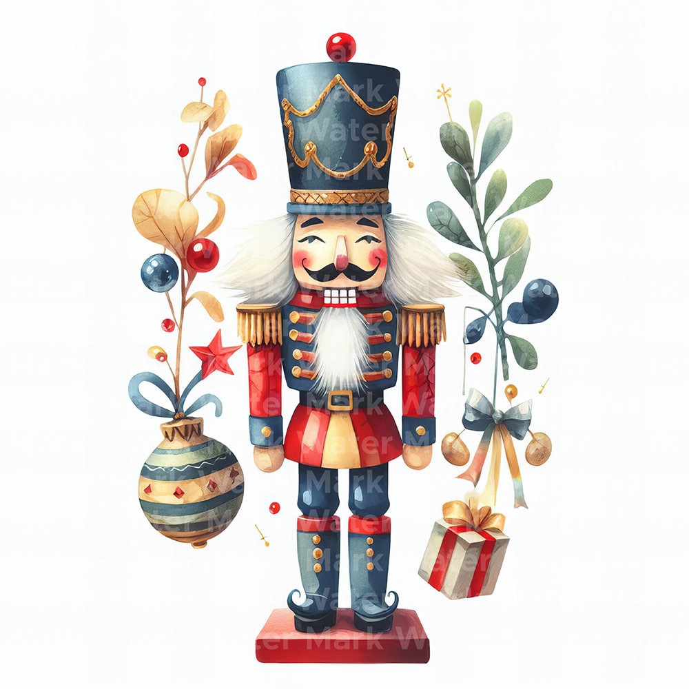 Christmas Nutcracker Clipart, 12 JPG, Digital Download, Watercolor ...