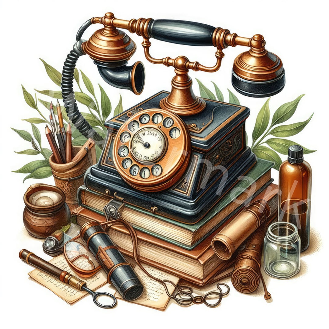 Retro Equipment Clipart: Vintage Style JPG Images (digital Download ...