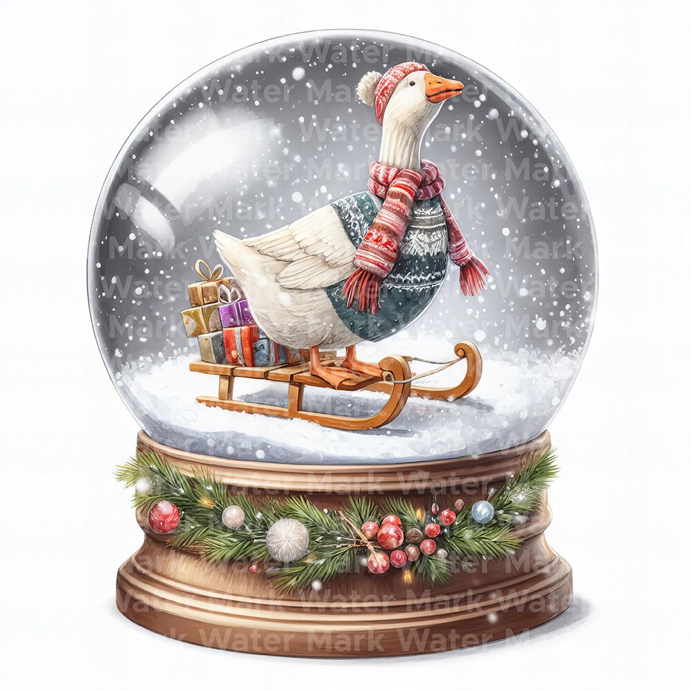 Christmas Snow Globe Clipart, 13 Jpg, Digital Download, Card Making ...