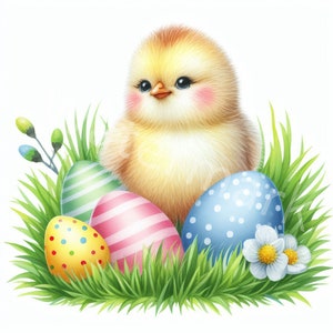 Easter Chicks Clipart, 11 Jpg, Digital Download, Scrapbooks, Junk ...