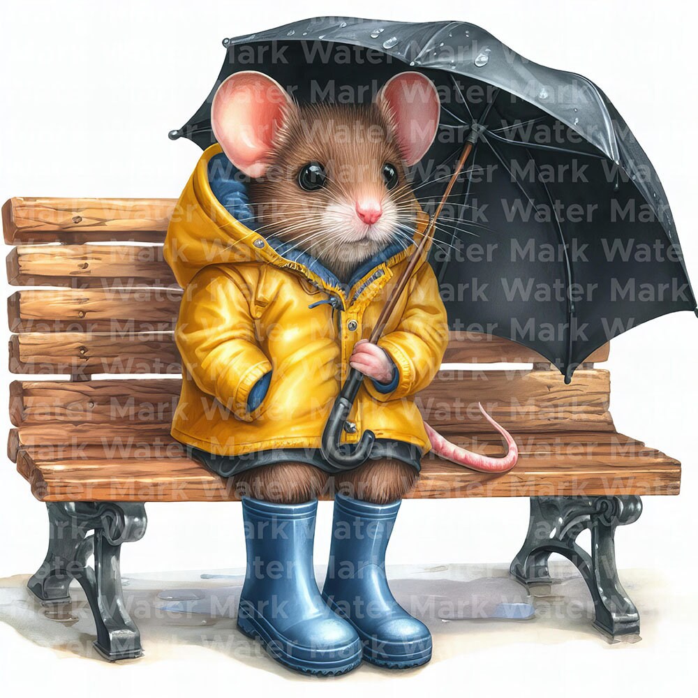 Watercolor Autumn Mouse Clipart: Fall Card Making (digital Download) - Etsy