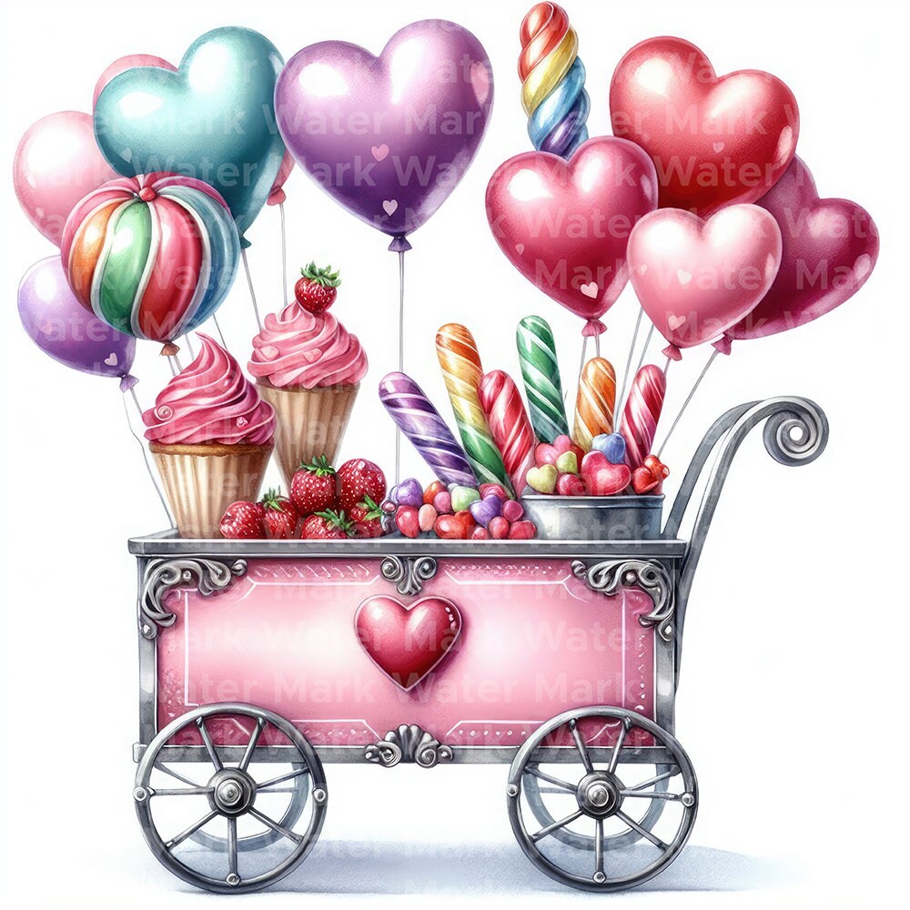 Valentine's Day Candy Clipart, 12 JPG, Digital Download, Scrapbooks ...