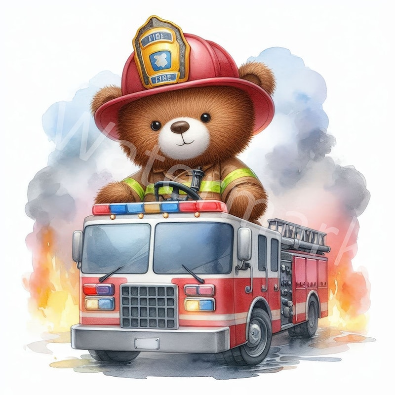 Firefighter Bear Images - Etsy