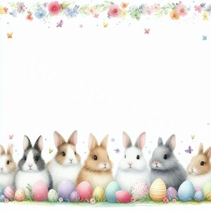 Easter Borders Watercolor Clipart, 11 JPG, Digital Download, Easter ...
