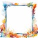 Watercolor Floral Frame Clipart: Rainbow Border (digital Download) - Etsy