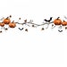 Watercolor Halloween Border Clipart: Pumpkin & Bats (digital Download ...
