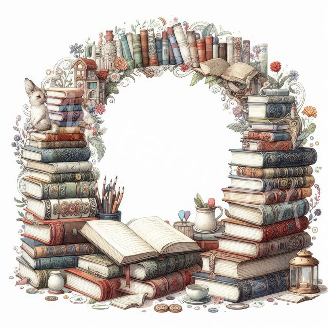 Reading Corner Clipart, 12 Jpg, Digital Download, Memory Book ...