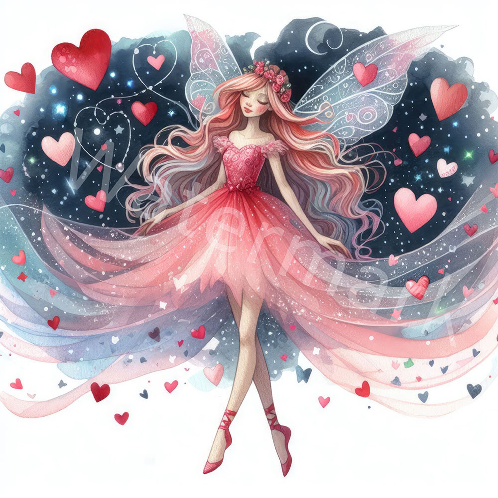 Valentine's Day Fairy Clipart, 12 JPG, Digital Download, Scrapbooks ...