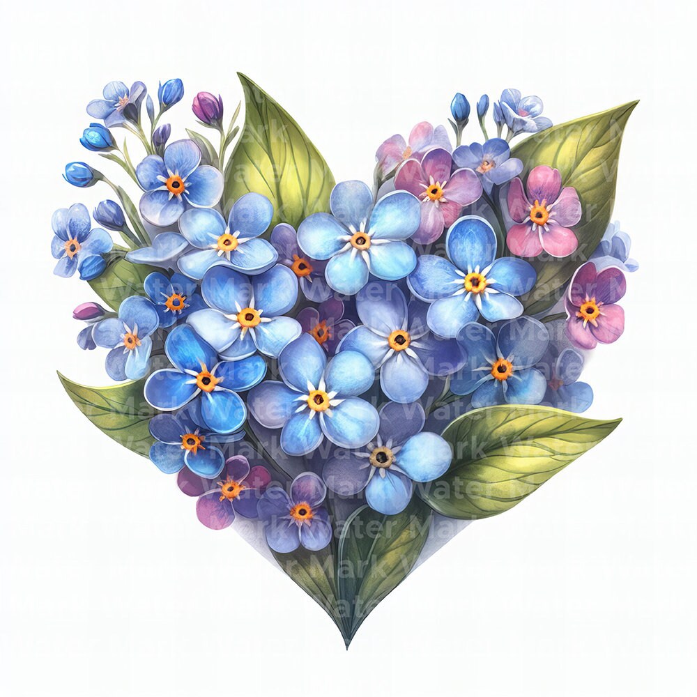 Valentines Day Clipart, 12 Jpg, Digital Download, Flower Heart, Junk ...