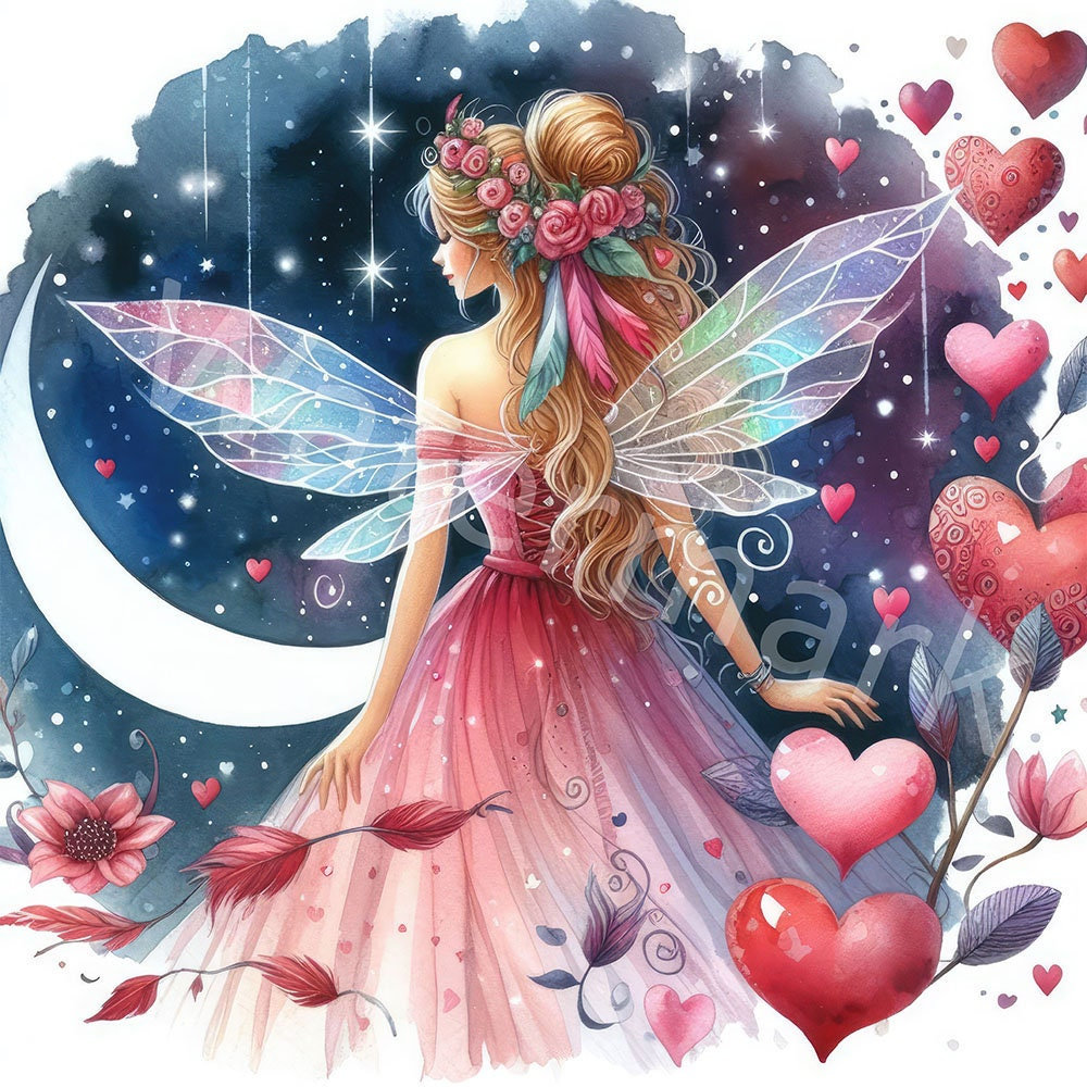Valentine's Day Fairy Clipart, 12 JPG, Digital Download, Scrapbooks ...