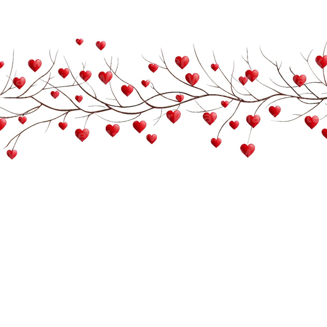 Valentines Day Borders Watercolor Clipart, 11 JPG, Digital Download ...