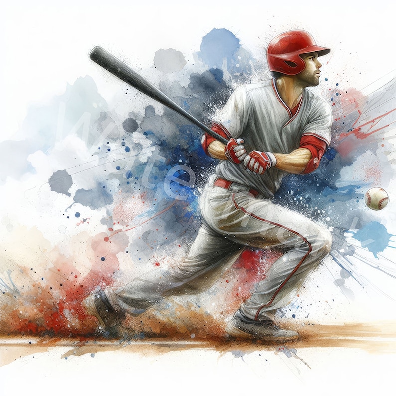 Watercolor Baseball Clipart: Sports Illustrations (digital Download) - Etsy